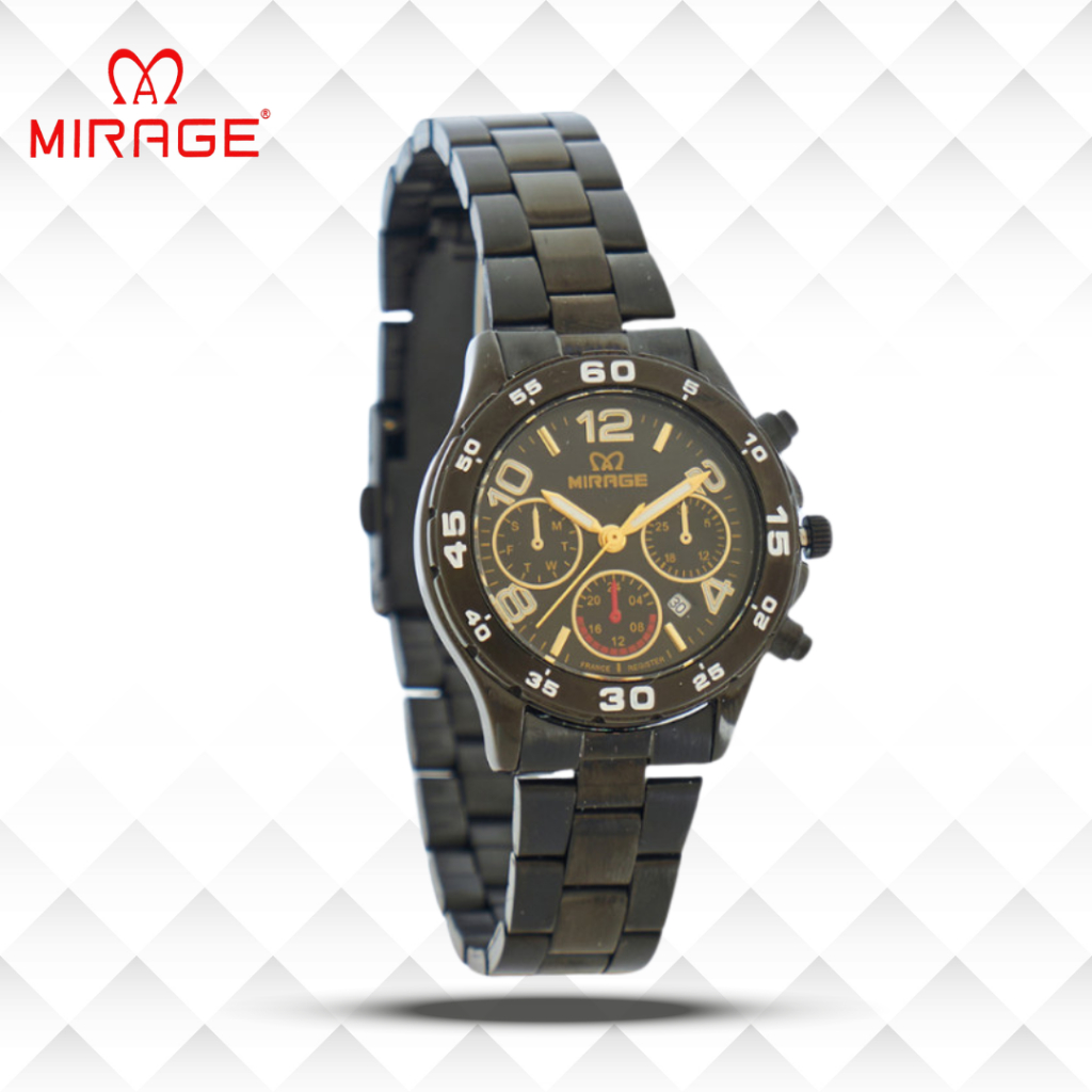Jual Mirage Jam Tangan Wanita Analog 8810 L Full Black Original ...