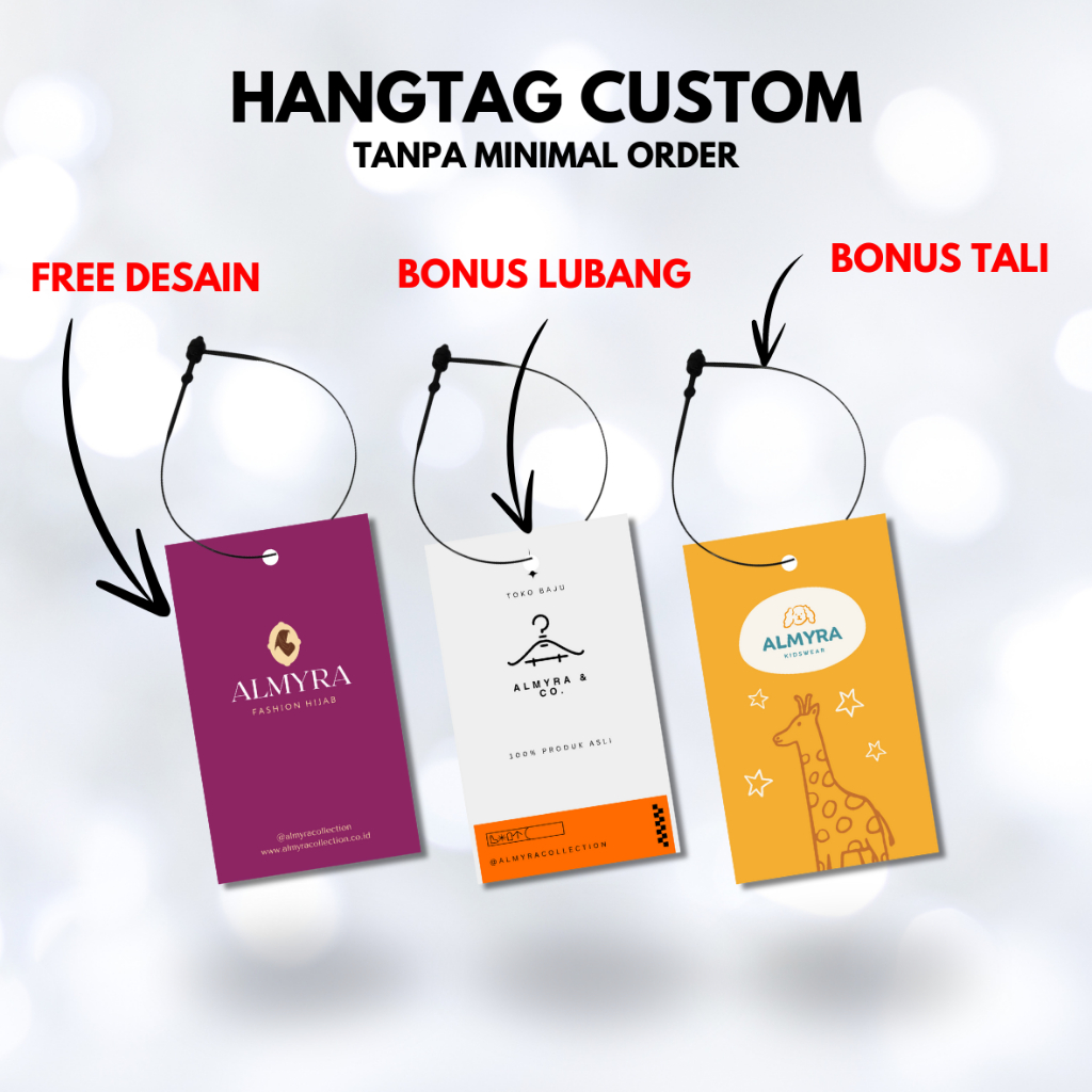 Jual HANG TAG CUSTOM | LABEL MEREK BAJU | HANGTAG BAJU | TAG LABEL ...