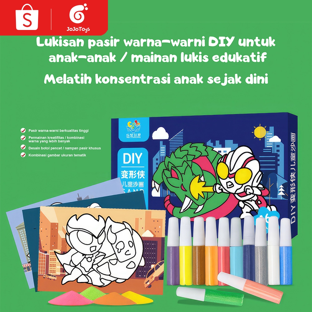 Jual Jojotoy DIY Sand Painting Kids DIY Pasir Mewarnai Lukisan Pasir ...