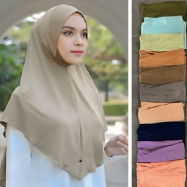 Jual Hijab Bergo Dagu Malay Jersey Premium/ Jilbab Bergo malay Jersey/ Bergo Malay Dagu Premium ...