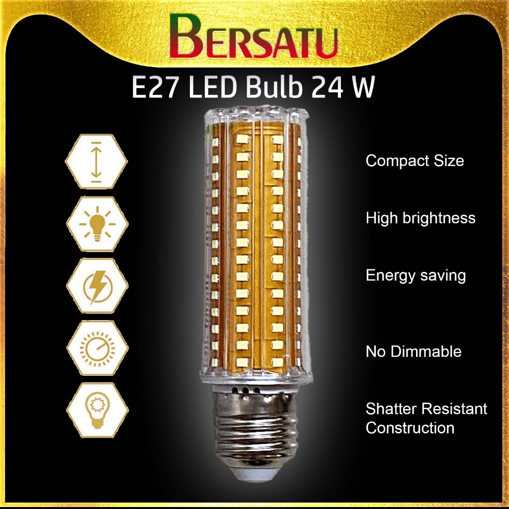 Jual LED Corn light E27 Lampu bohlam 60W 30W 24W 18W bulb Jagung slim ...