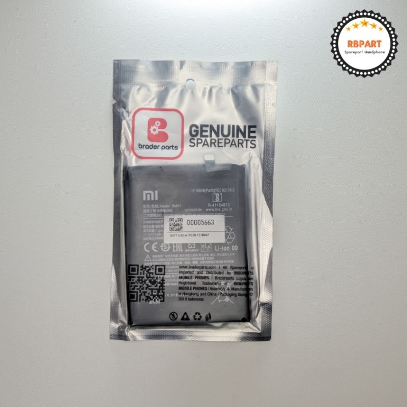 Jual Battery ORIGINAL Braderparts Poco F3 BM4Y | Shopee Indonesia
