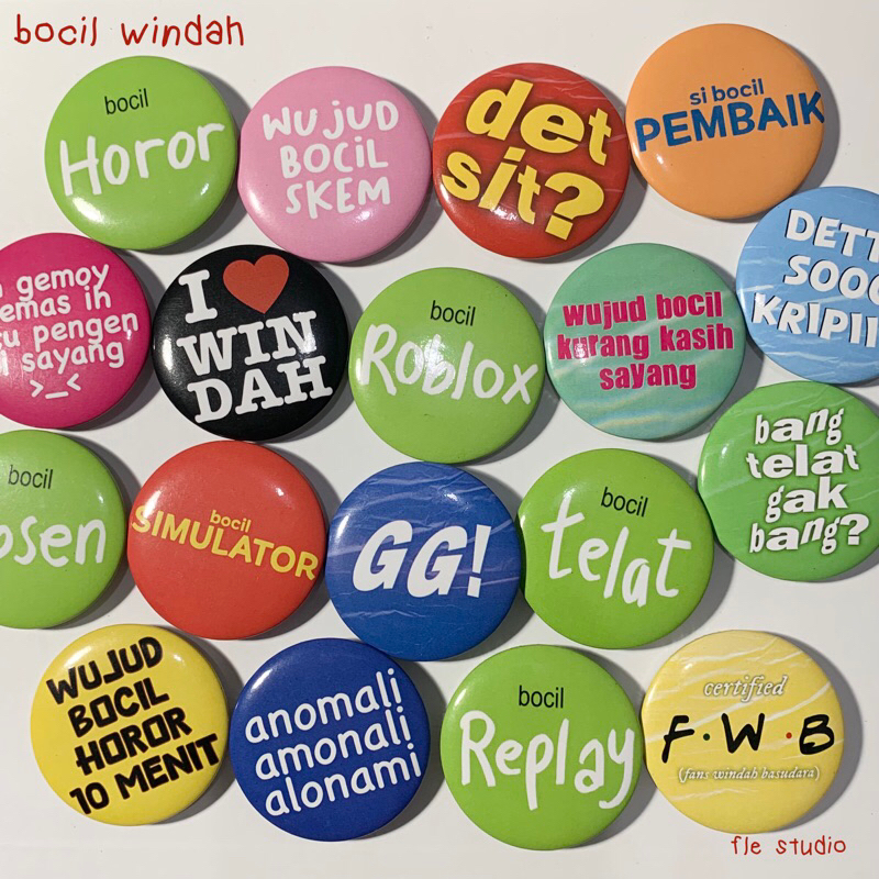 Jual FANS BANG WINDAH PIN BUTTON PENITI AKSESORIS FANMADE | Shopee ...
