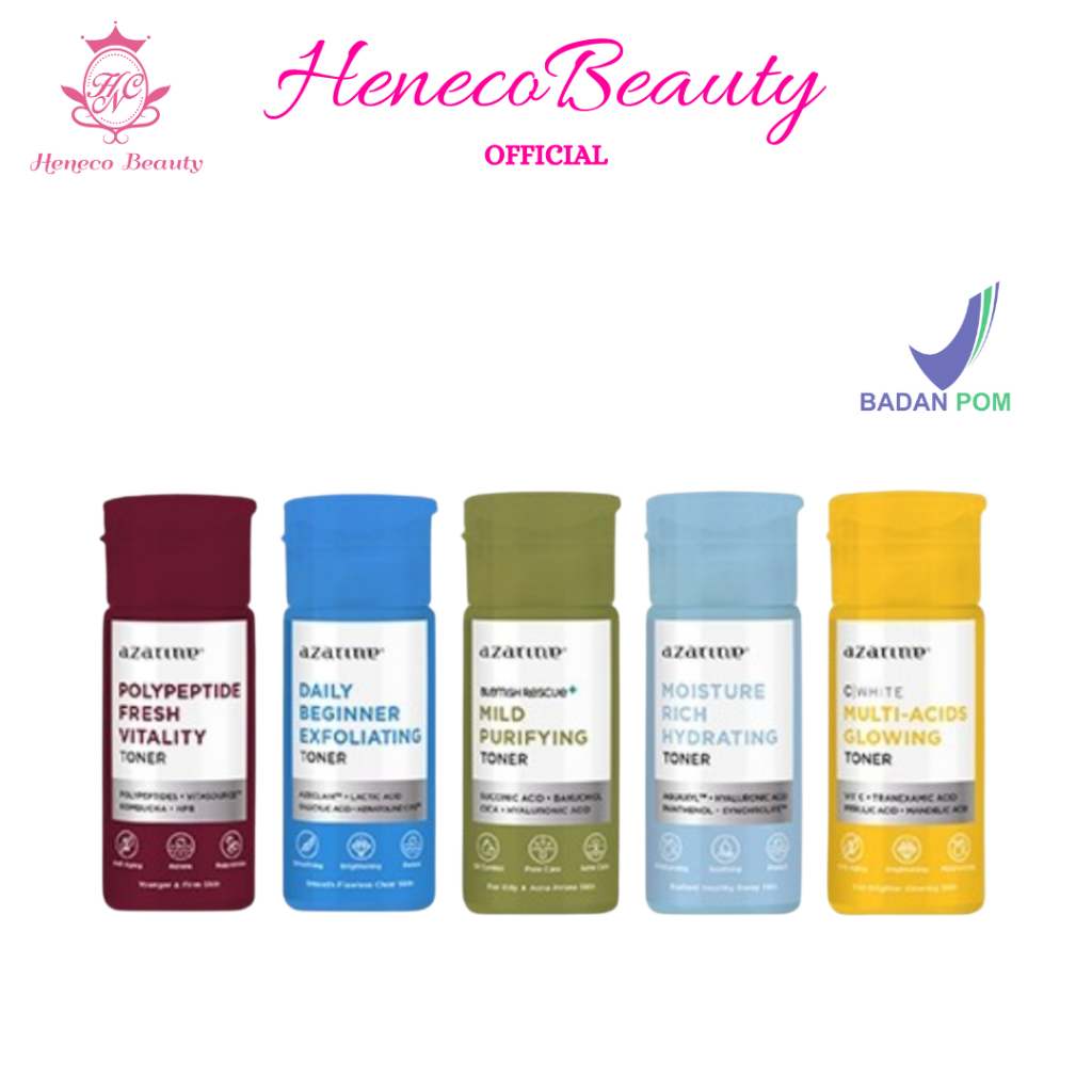 Jual AZARINE Toner 90ml ~ Mild Purifying \ Multi-Acid Glowing ...