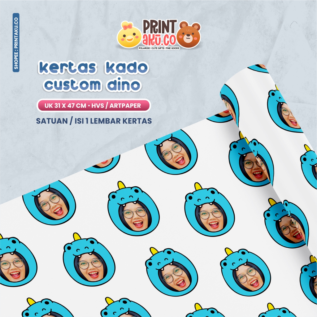 Jual Custom Kertas Kado Wrapping Paper Desain Suka-Suka Pattern (Satuan ...