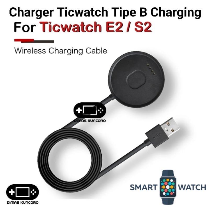 Jual Charger Ticwatch Tipe B charging e2 s2 kabel usb charge smartwatch ...