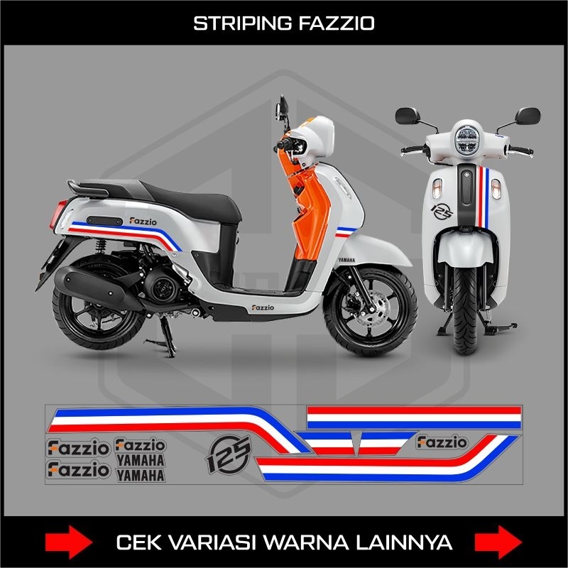 Jual Striping List Motor Fazzio 125 Variasi O1 / Stiker Decal Yamaha Fazzio 125 Grapis Simpel ...