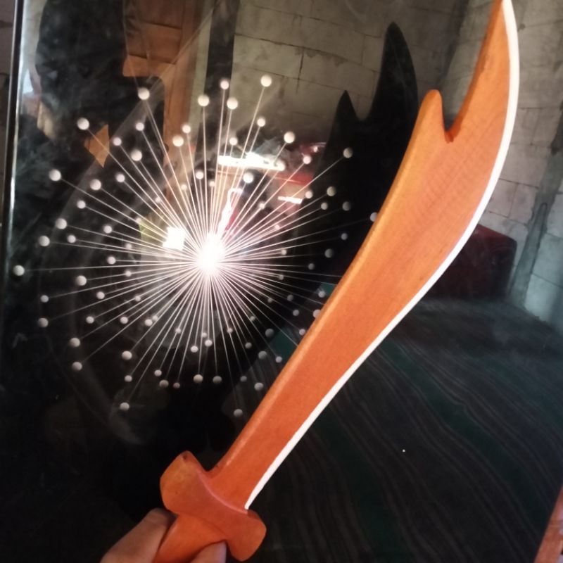 Jual Pedang Zulfikar Kayu Jati/Pedang Peraga Silat Beladiri/Pedang ...