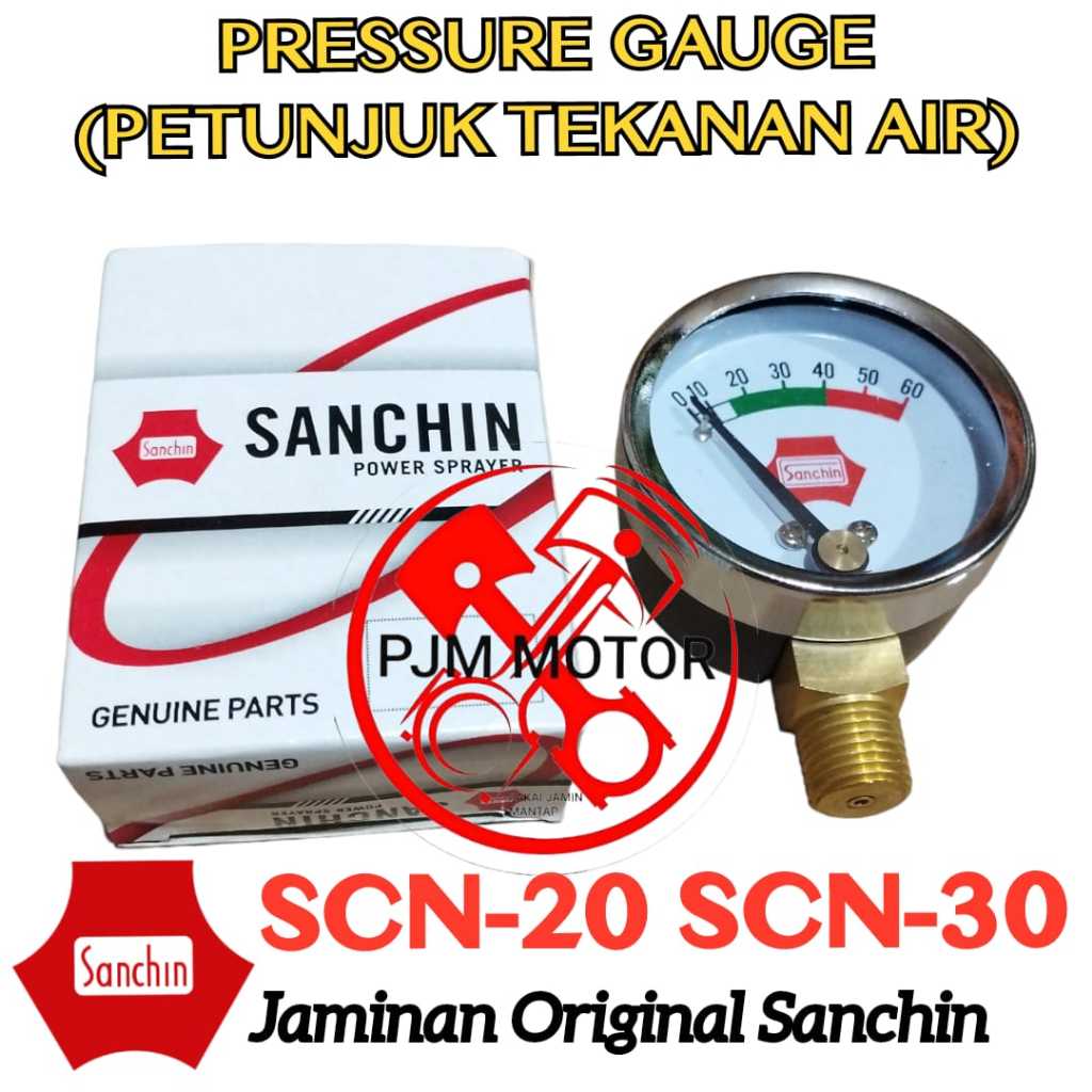 Jual SANCHIN PRESSURE GAUGE amper tekanan air mesin power sprayer pompa ...