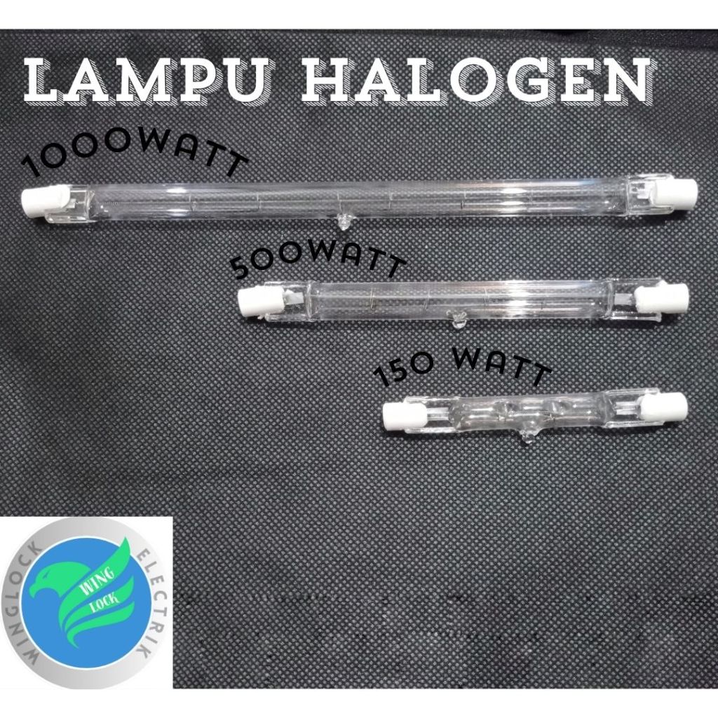 Jual LAMPU HALOGEN STIK 1000Watt 500Watt 150Watt Fitting Halogen ...