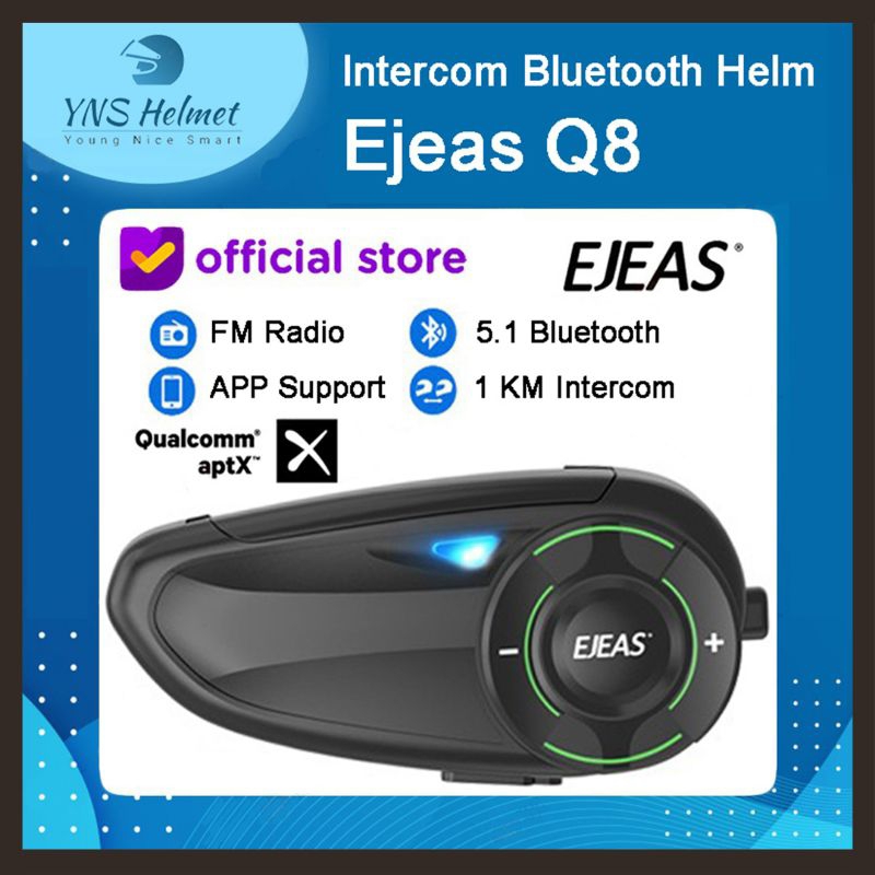 Jual Intercom Bluetooth Helm EJEAS Q8 | Shopee Indonesia