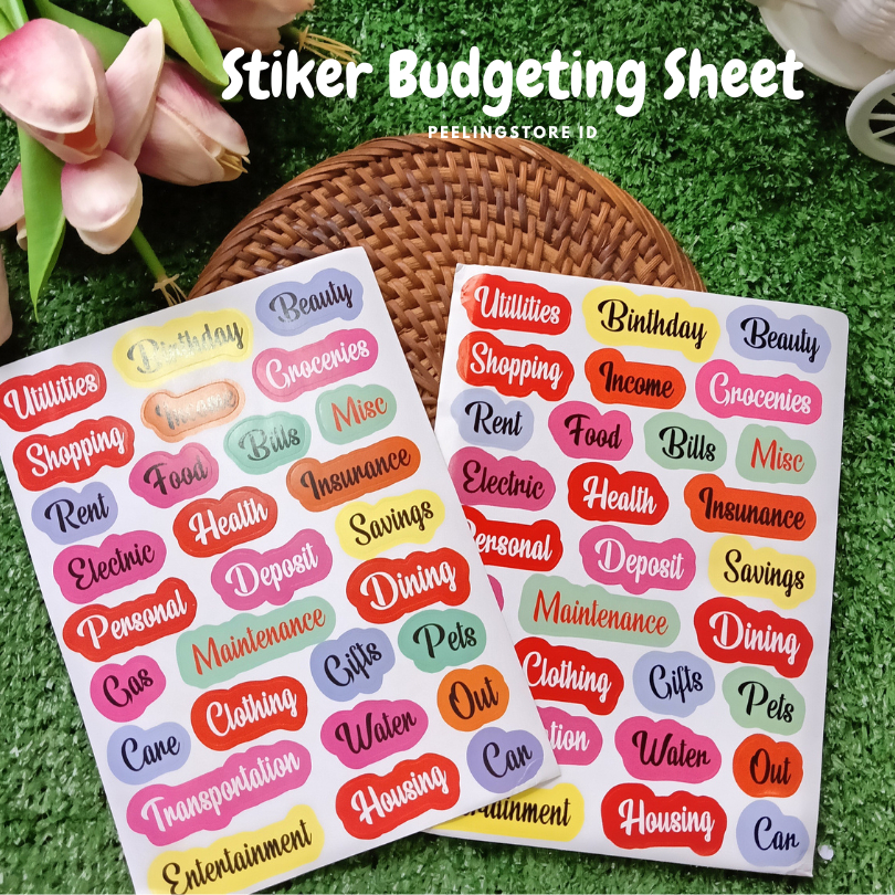 Jual STIKER TRANSPARAN BUDGETING BAHASA INGGRIS | Shopee Indonesia