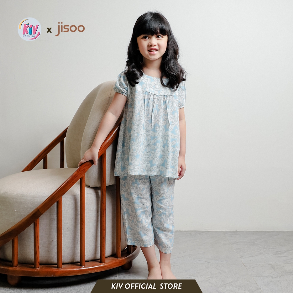 Jual JISOO Set Anak Perempuan Setelan anak Piyama Anak Rayon / EMMA set ...