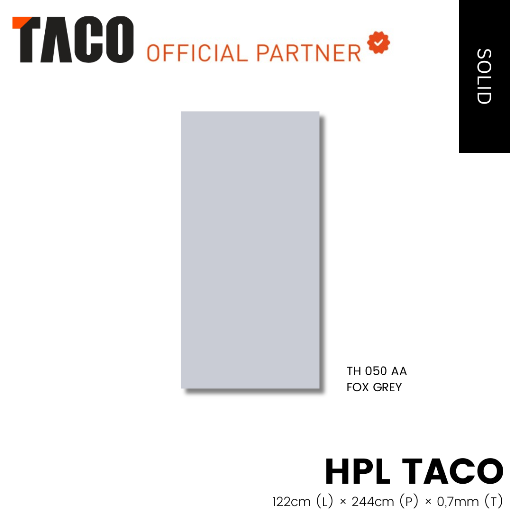 Jual HPL TACO SOLID TH 050 AA FOX GREY | Shopee Indonesia