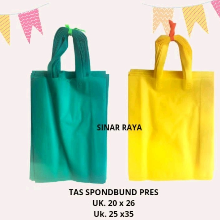 Jual 12 PCS Tas Spunbond Kecil 25x35 Banyak Warna / Tas Tali Jinjing ...