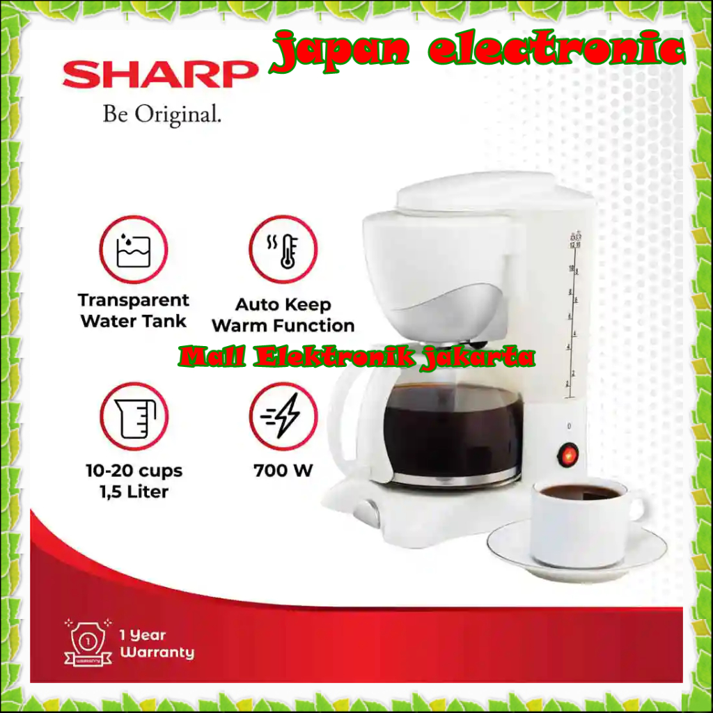 Jual Sharp HM-80L-W Coffee Maker Mesin Pembuat Kopi Listrik HM-80L(W ...