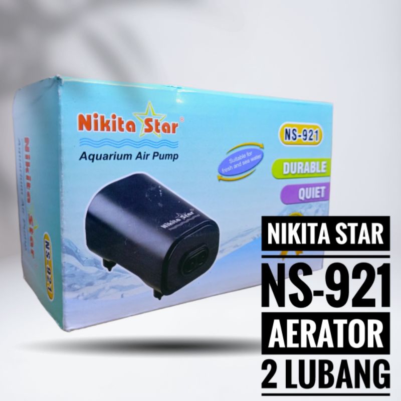 Jual Nikita Star NS-921 mesin aerator pompa udara gelembung aquarium kolam aquascape | Shopee ...