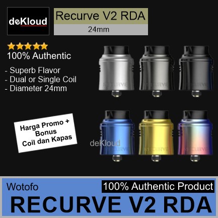 Jual Authentic RECURVE V2 RDA | 24mm | dual or single coil | Shopee ...