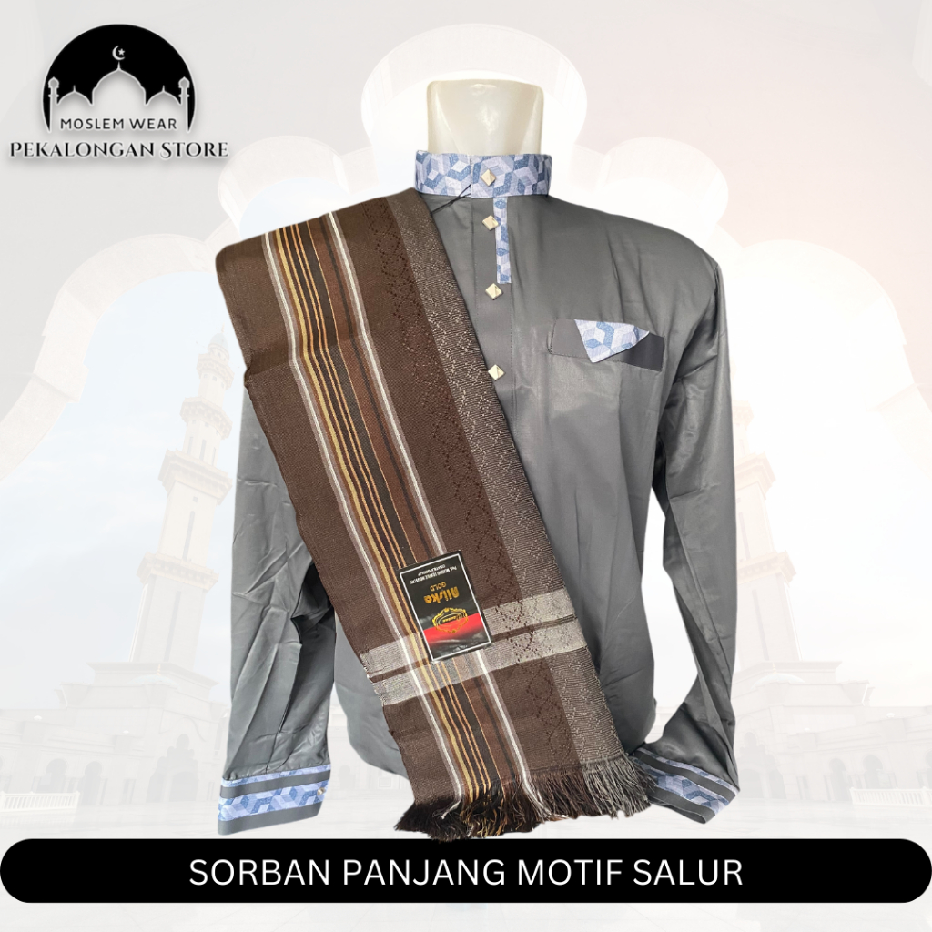 Jual Sorban Panjang Pria Dewasa Motif Salur Ukuran Jumbo Varian Warna ...