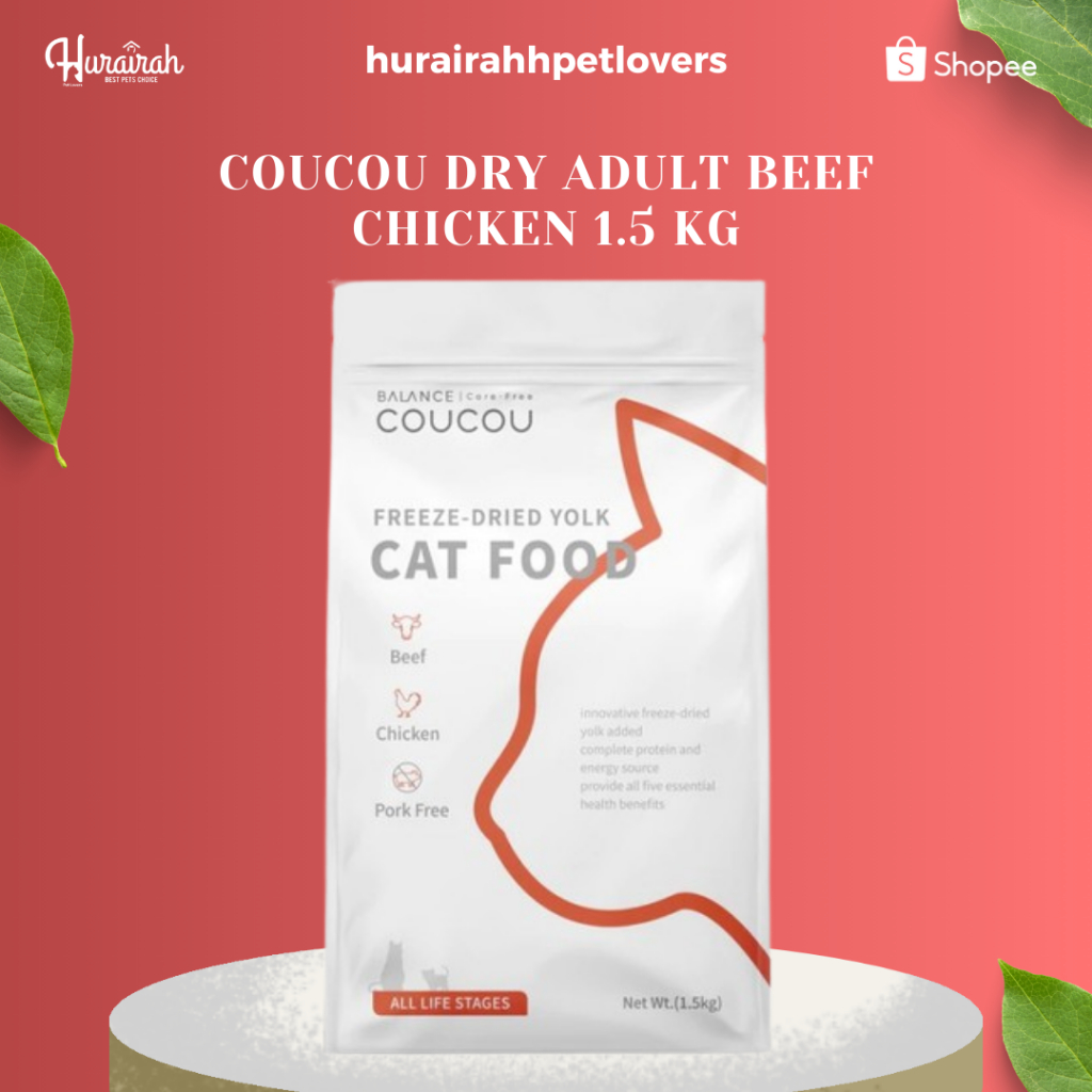 Jual COUCOU DRY ADULT BEEF CHICKEN 1.5 KG | Shopee Indonesia