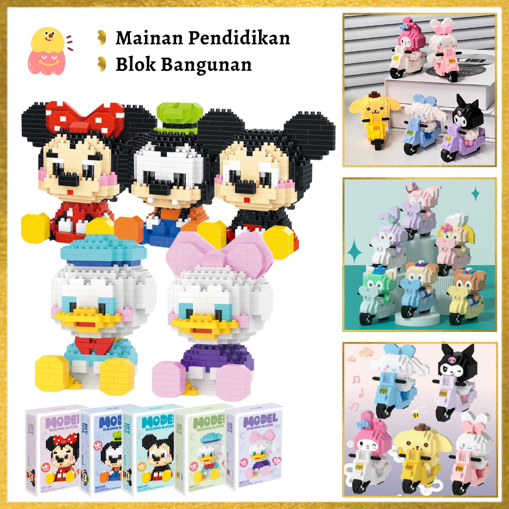 Jual DIY Nano Block building block karakter model kartun disney mainan ...