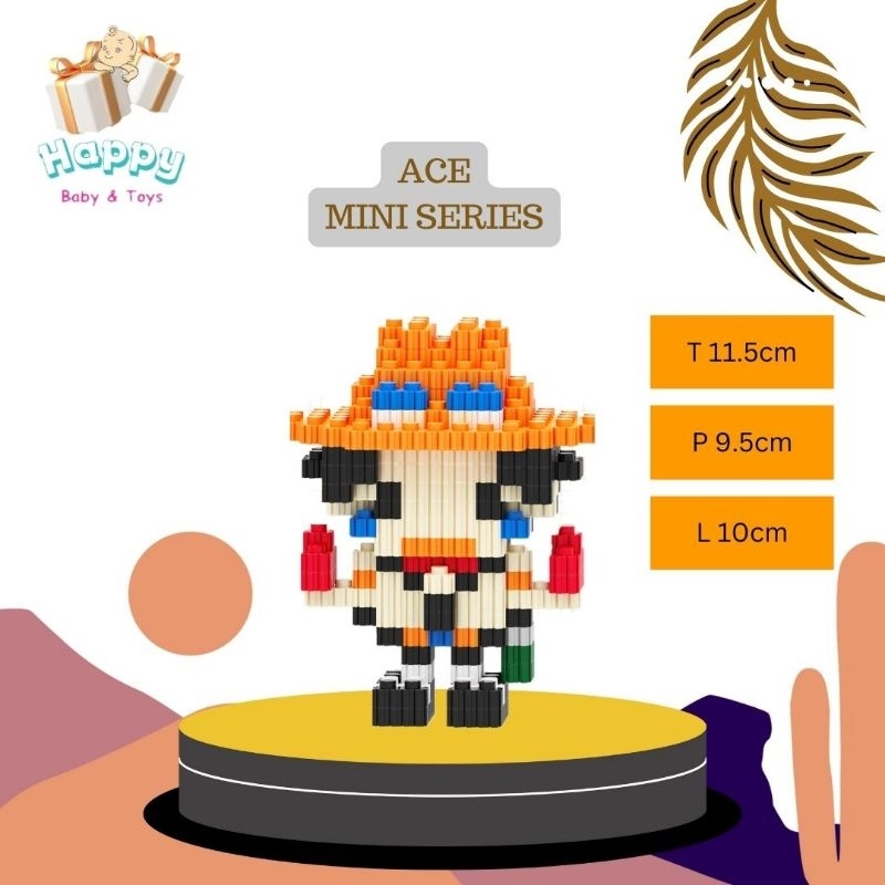 Jual Nano Blocks Ace Series One Piece Mini 3D, Mainan Block Susun ...