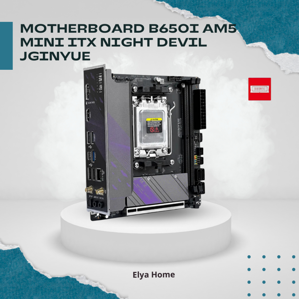 Jual Motherboard AMD B650I Night Devil Mini ITX SFX DDR5 Type C HDMI DisplayPort 10 Ten Phase ...