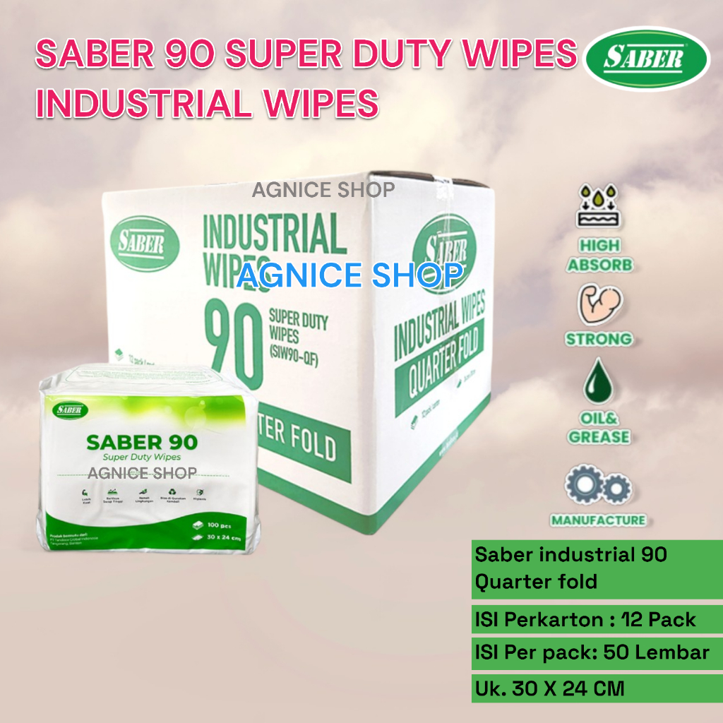 Jual ECERAN SABER 90 - Super Duty Industrial Wipes Majun Tissue ...
