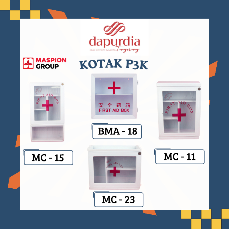 Jual Maspion Tempat Obat Kotak P3K Dinding First Aid Box MC11 / MC15 / MC23 Kotak Obat - DTG ...