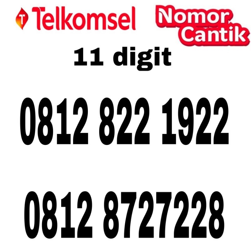 Jual Perdana simpati 11 digit telkomsel 11 digit nomor cantik | Shopee Indonesia