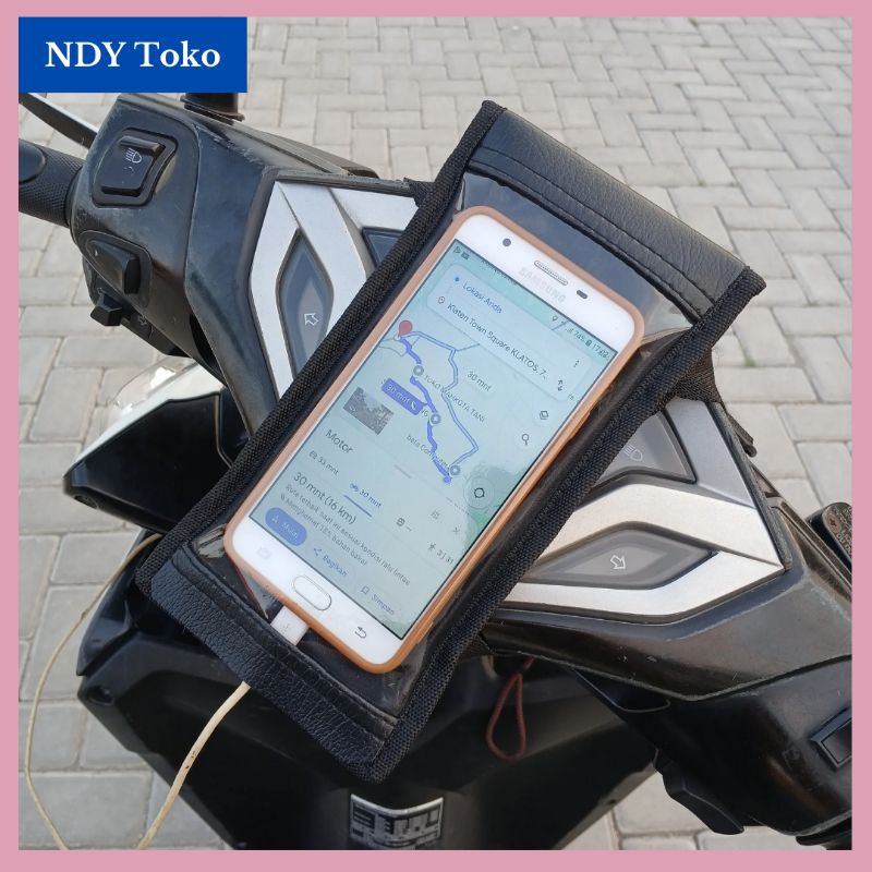 Jual Holder HP Motor Waterproof dengan Lubang Charger Cocok Untuk Motor Yamaha, Motor Honda Beat ...