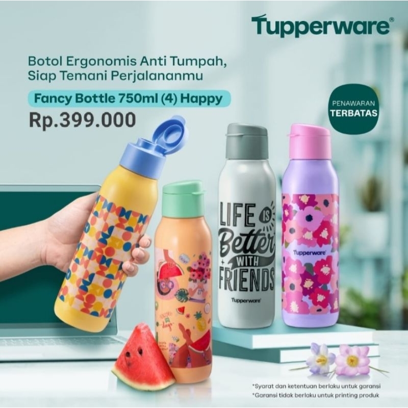 Jual eco fancy 750ml (4pcs) tupperware | Shopee Indonesia