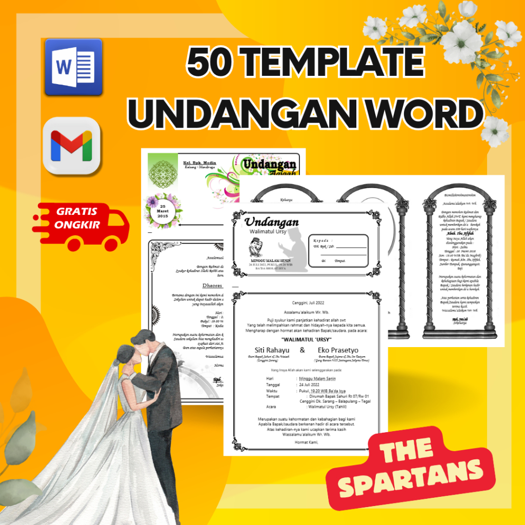 Jual 50 Template Undangan berbagai Acara - Format Word | Shopee Indonesia