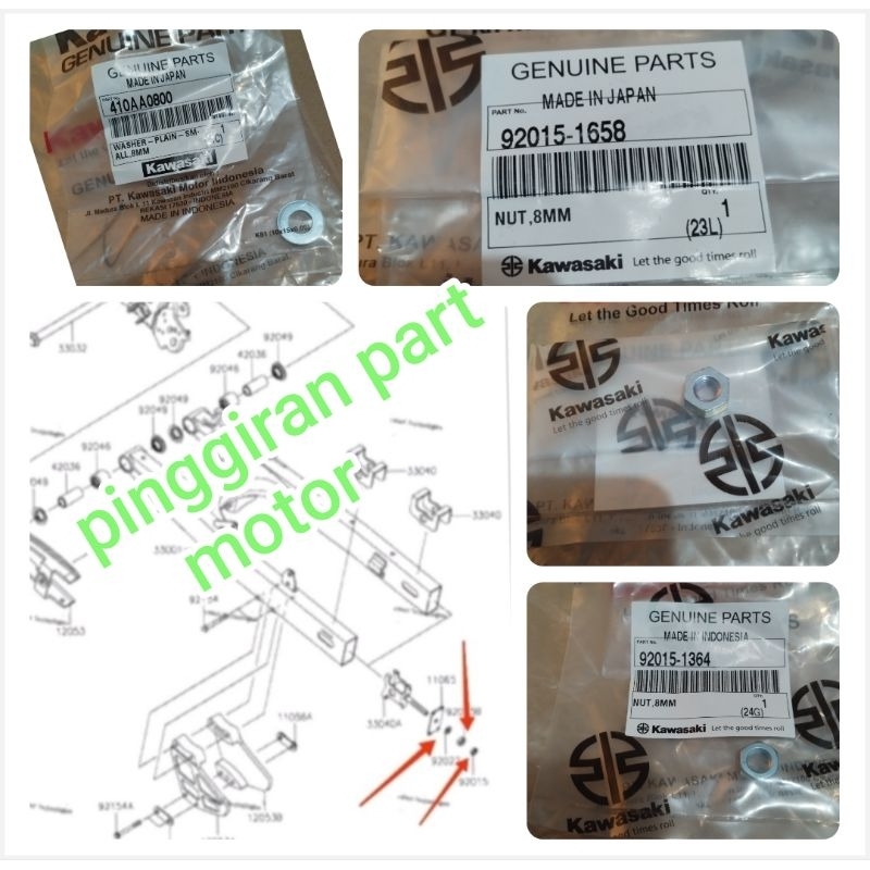 Jual satu set mur baut setelan rantai KLX230 KLX 230 Original | Shopee ...