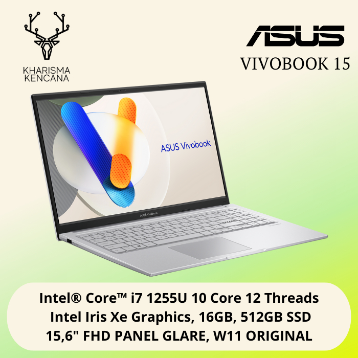 Jual ASUS VIVOBOOK 15 X1504ZA NJ247 CORE i7 1255U 16GB 512GB 15,6" FHD W11 ORIGINAL | Shopee ...