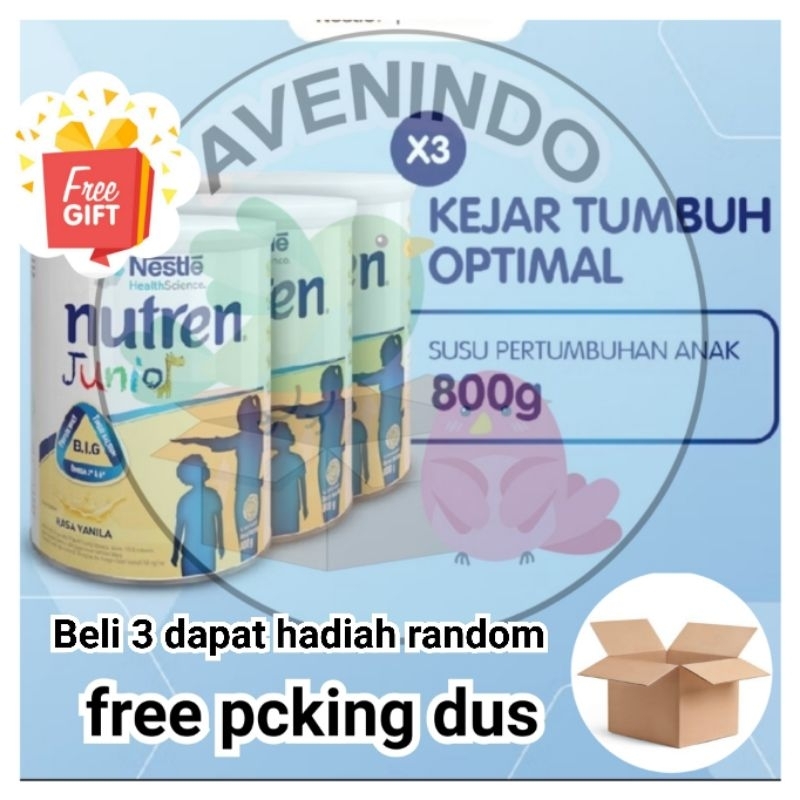 Jual Nutren Junior 800gr (bundling 3) 800 gram susu penambah berat ...