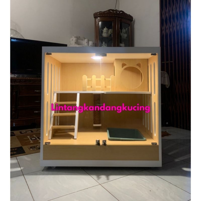 Jual Kandang kucing minimalis kandang kucing plywood kandang kucing ...