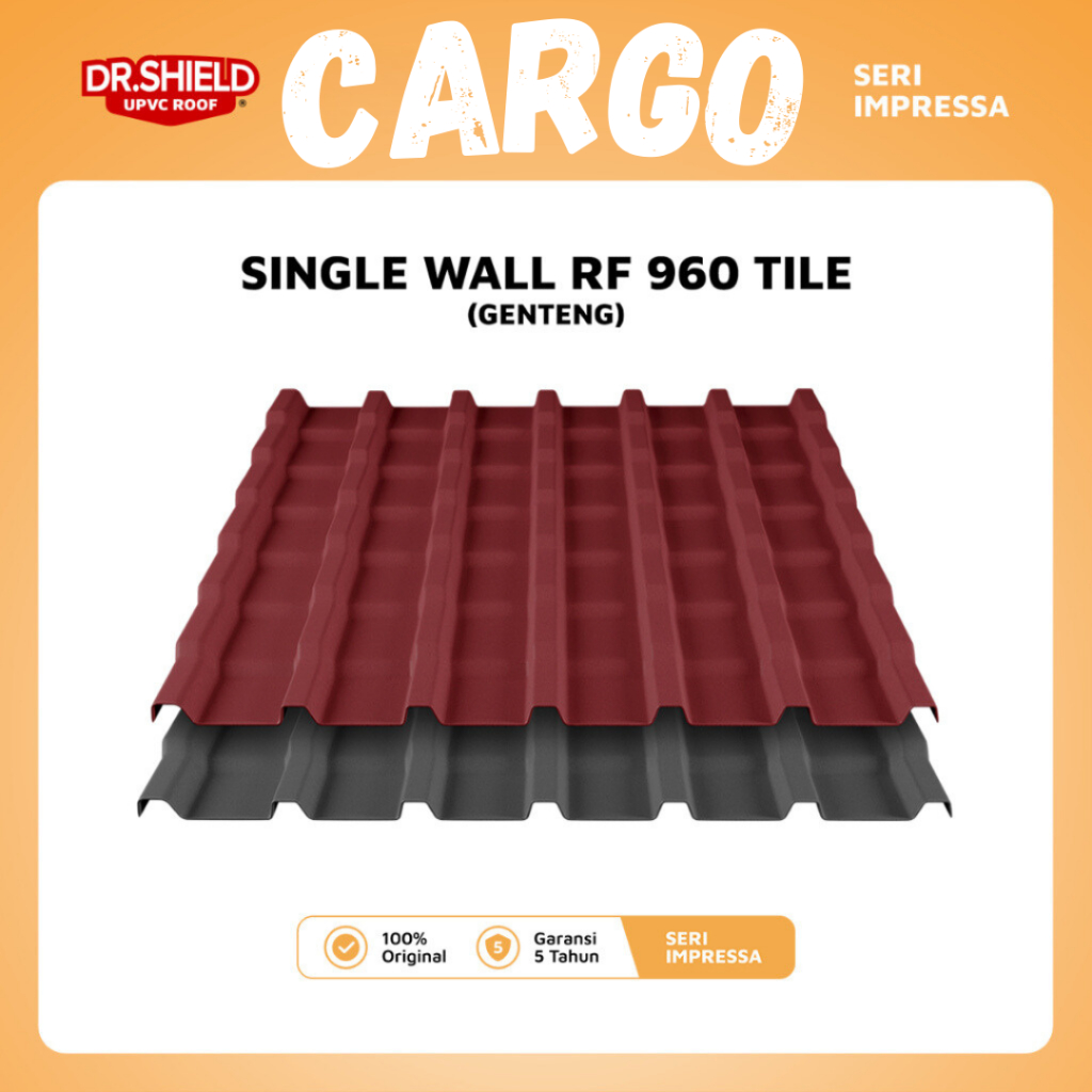 Jual GENTENG UPVC Dr.Shield / Varian Single Wall RF960 / Genteng Daun CARGO | Shopee Indonesia