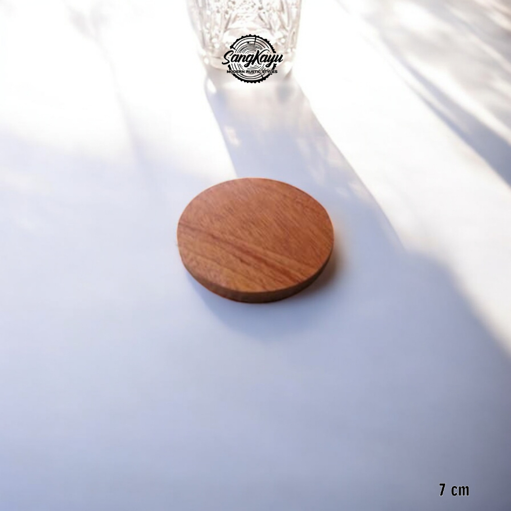 Jual SangKayu Wooden Coaster 7 cm Tatakan Gelas Cangkir Kopi Teh ...