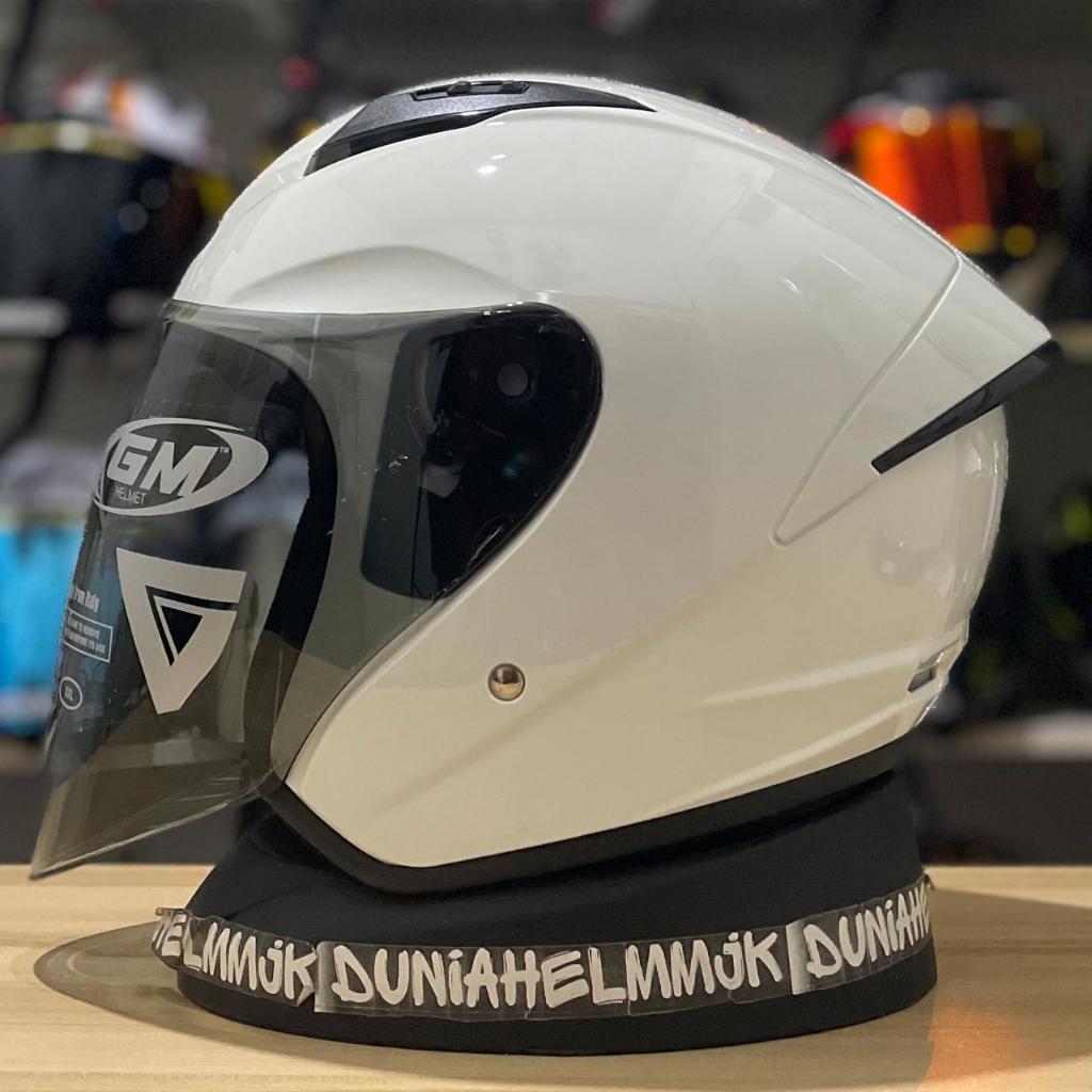 Jual Helm GM G1 Half Face Solid SNI Single Visor | Shopee Indonesia