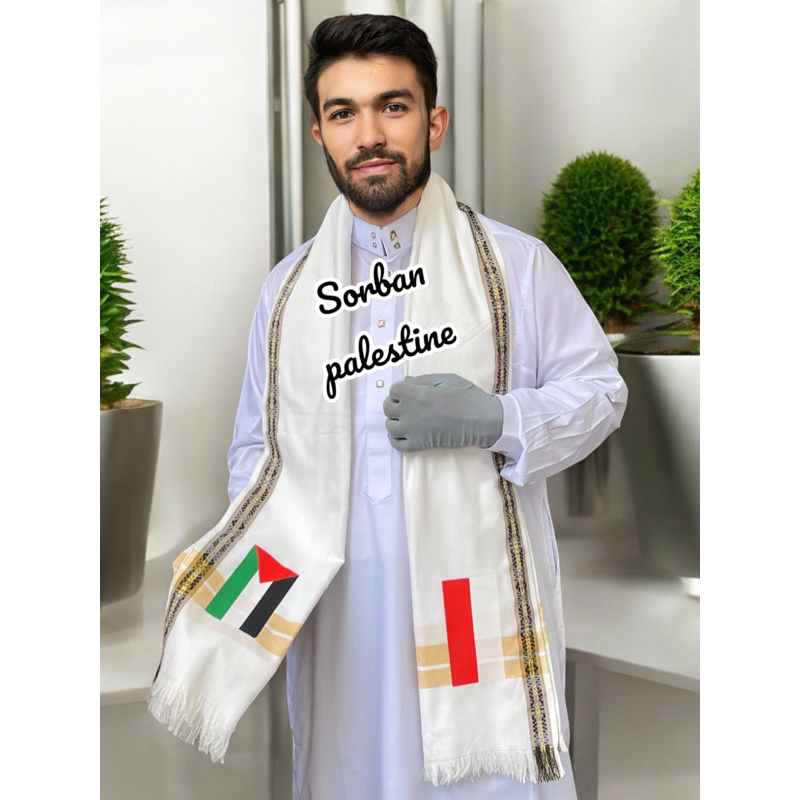 Jual Sorban Putih habib Premium Save Palestine | Shopee Indonesia