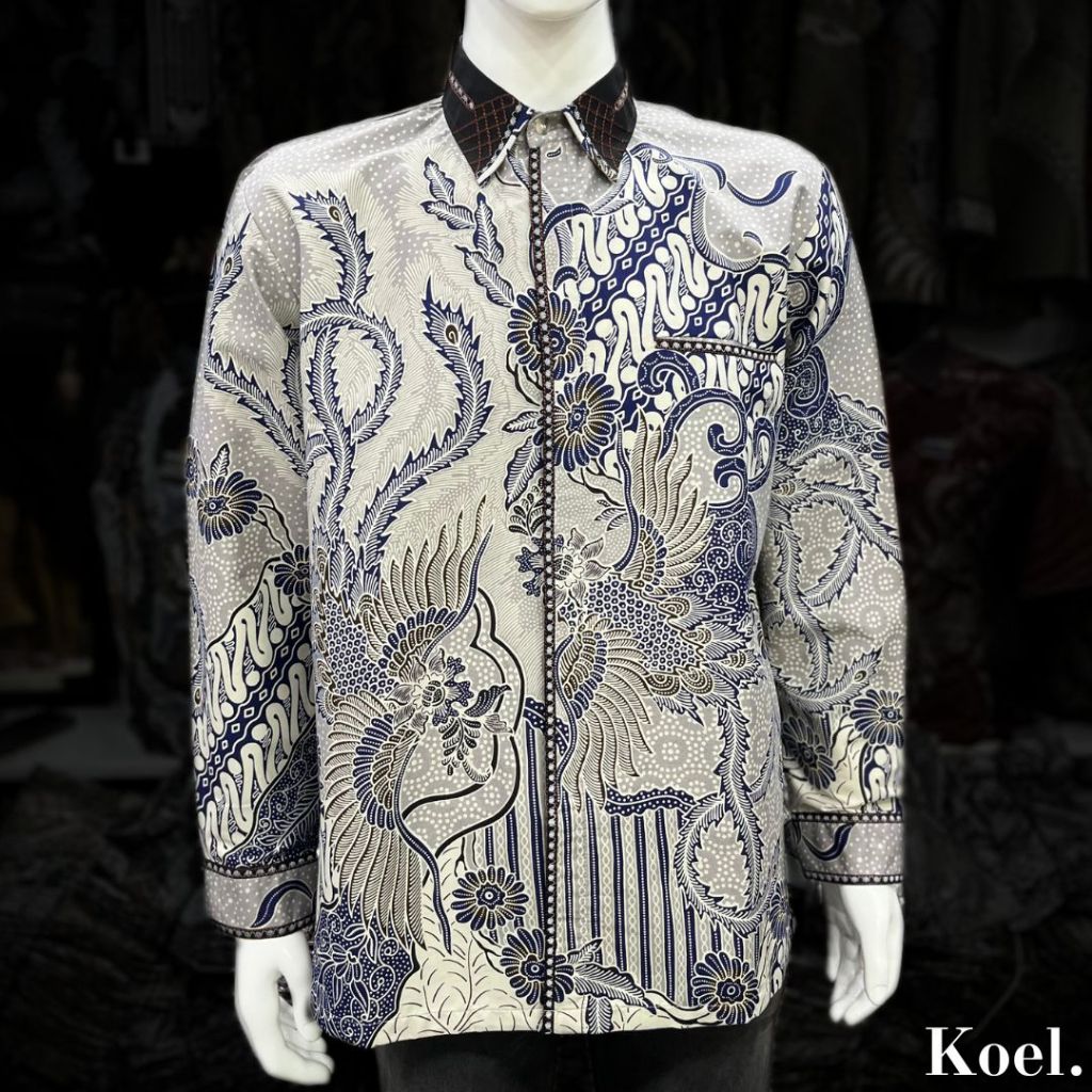 Jual Koel Batik - Smock Edition Gading Abu Biru, Batik Bordir Pria ...