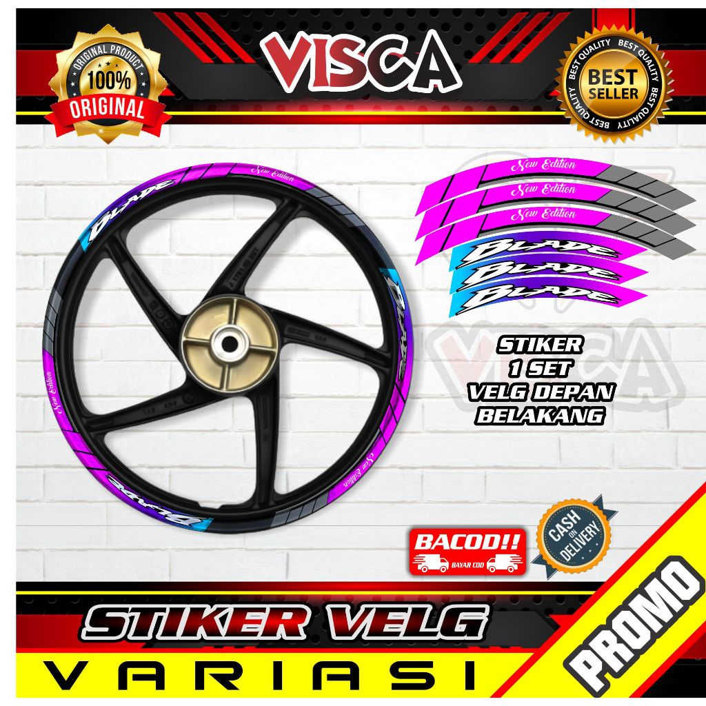 Jual Stiker Velg List Velg Motor Stiker Velg Blade AO4 | Shopee Indonesia
