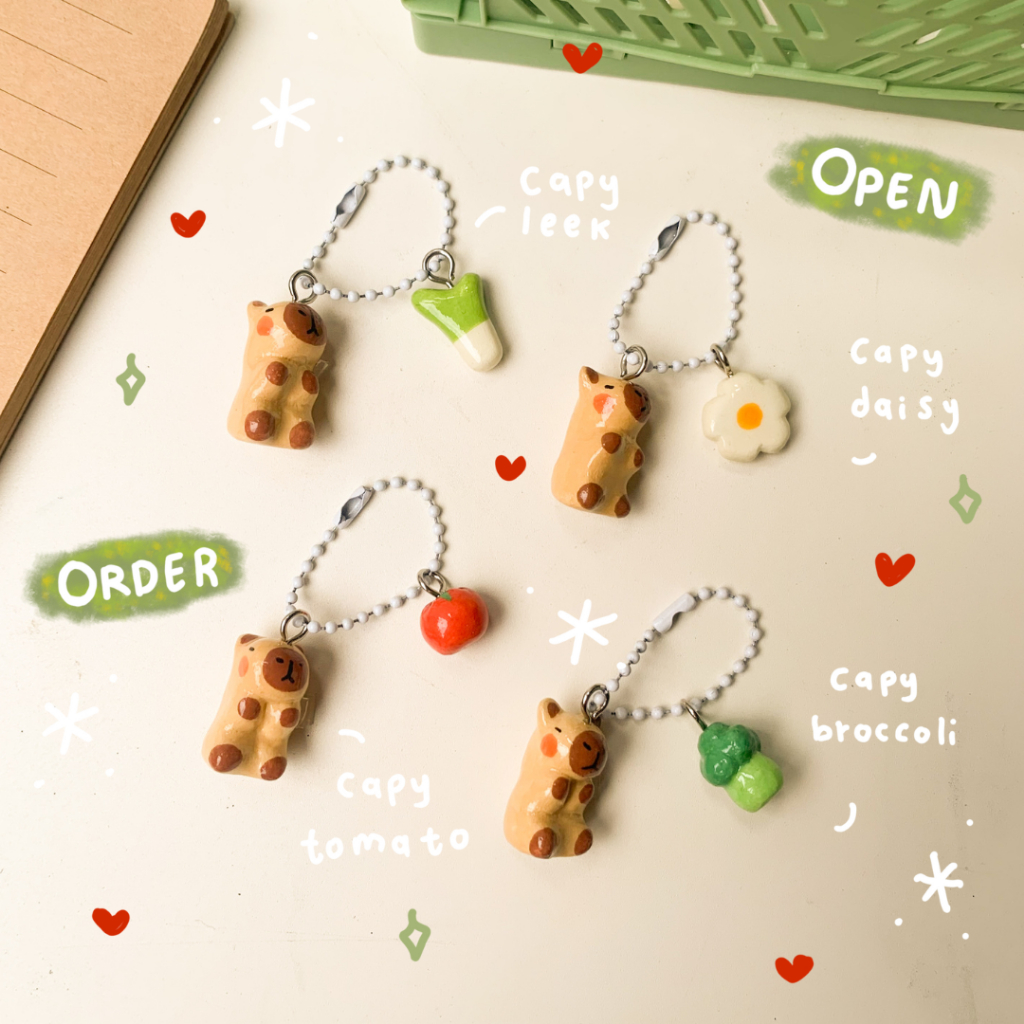Jual Clay Charm/Keychain Capybara by Kibobykibo | Shopee Indonesia