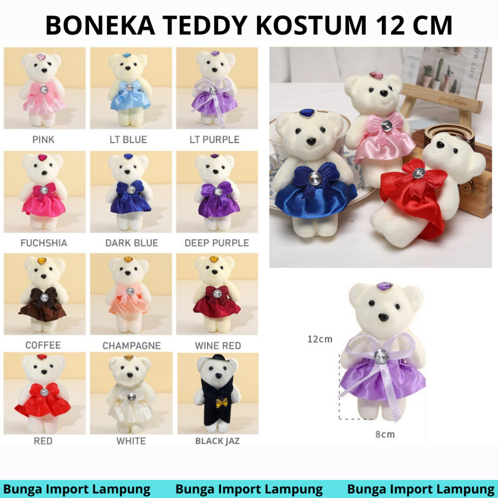 Jual (Pack Isi 10 Pcs) Boneka Teddy Bear 12cm | Shopee Indonesia