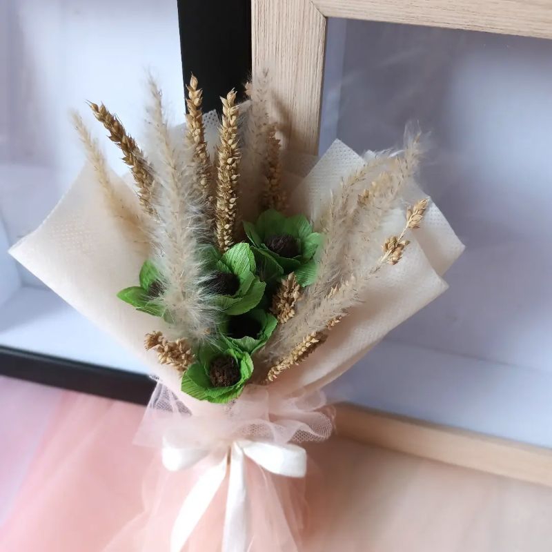 Jual BUKET BUNGA MINI / BUKET BUNGA KERING MINI/ DRIED FLOWER MINI ...