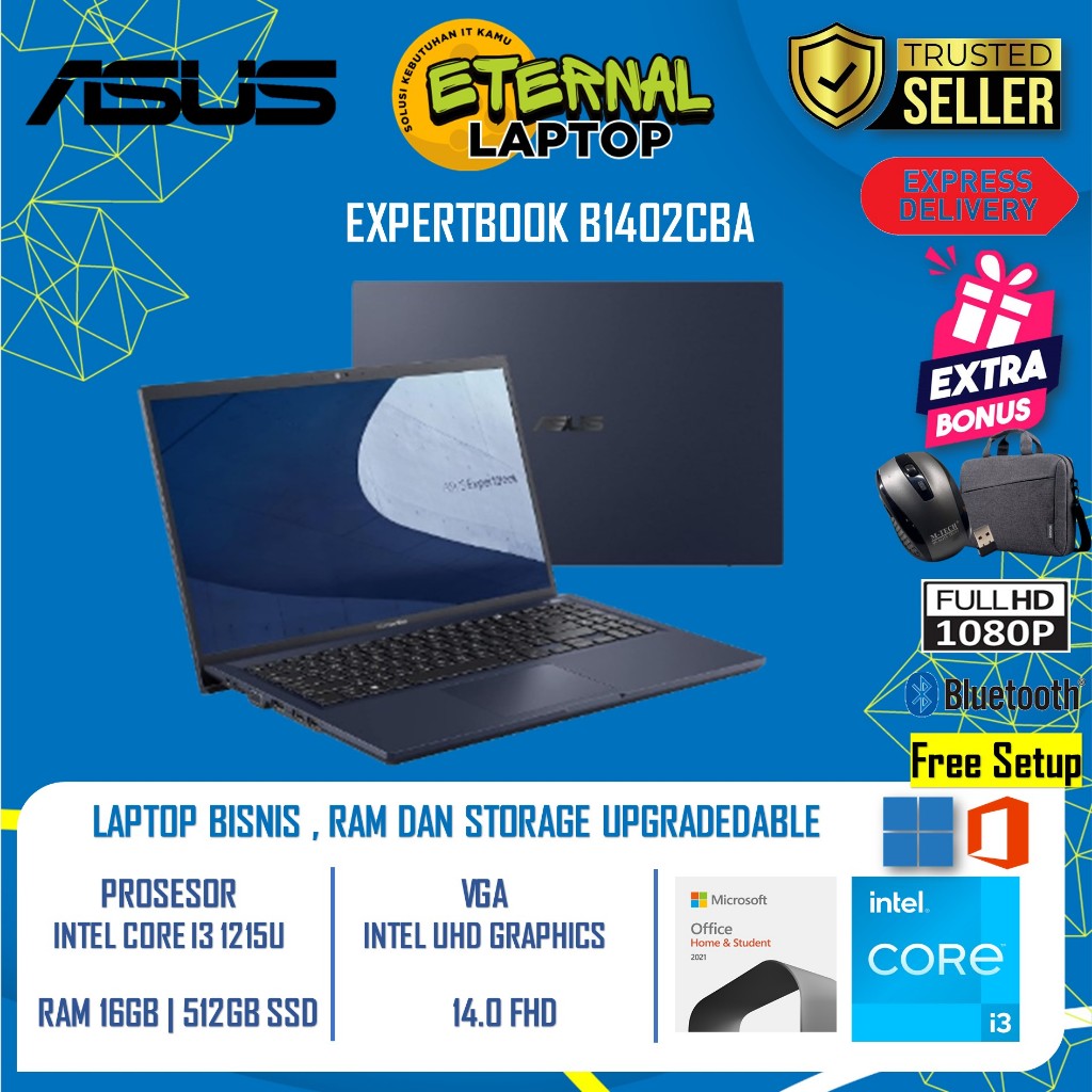 Jual LAPTOP ASUS EXPERTBOOK B1402CBA NK3853WS INTEL CORE I3 1215U RAM ...