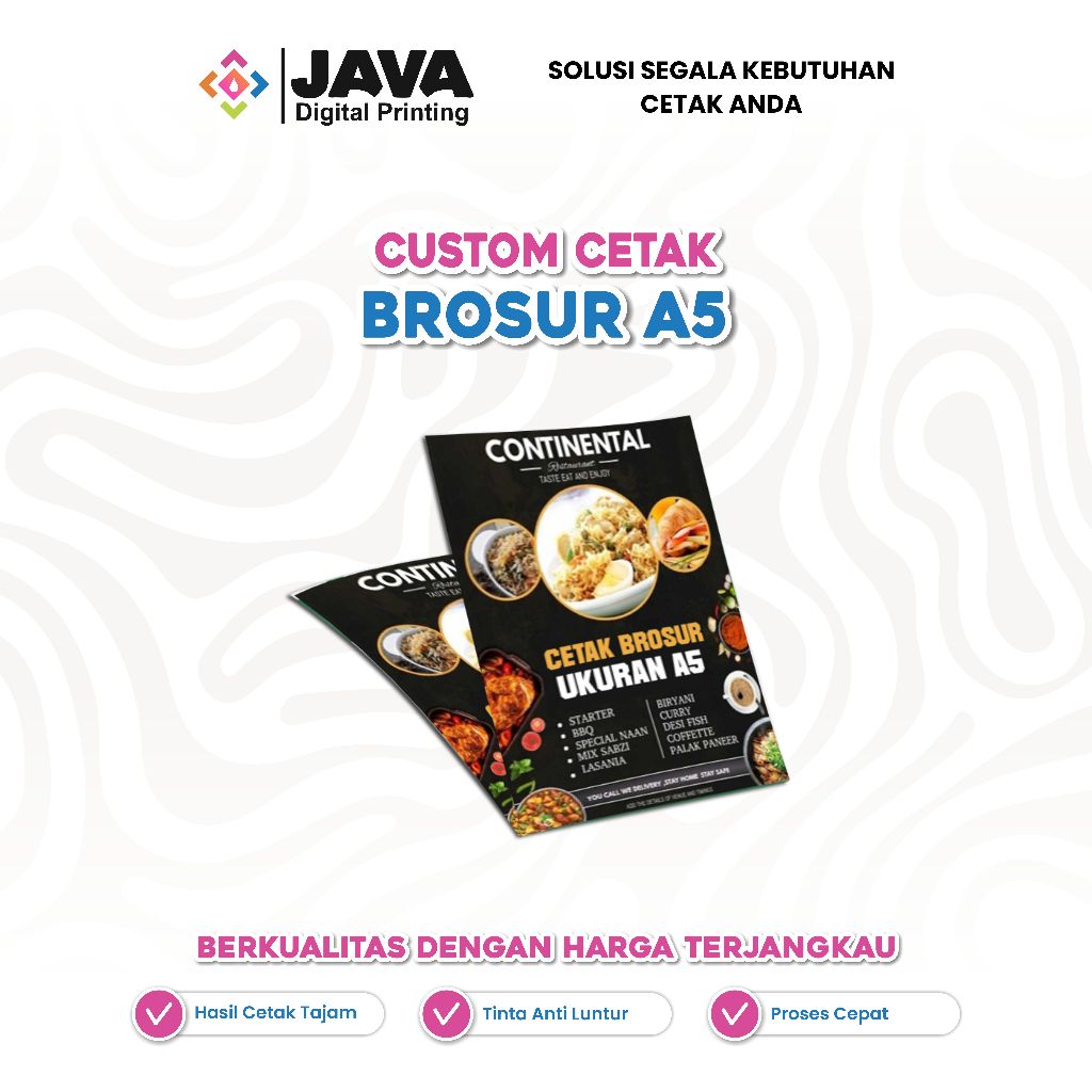 Jual Cetak Brosur Murah Ukuran A5 Kertas Artpaper 120 gsm / Cetak ...