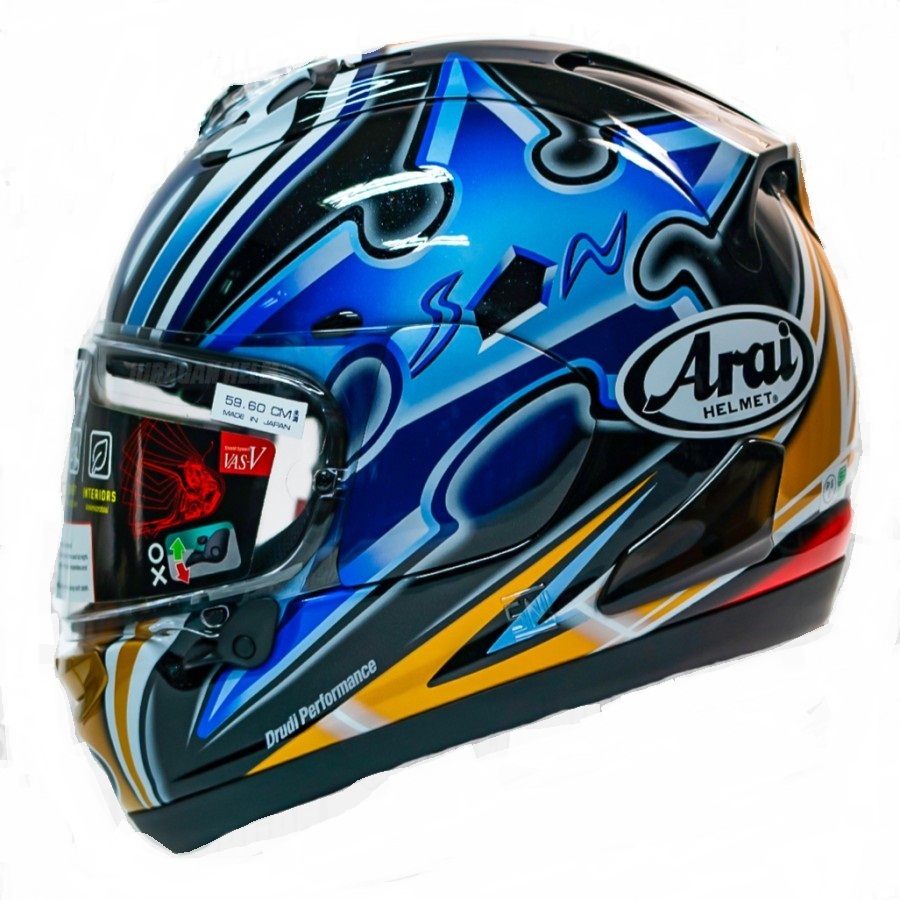 Jual Helm Arai RX7X Nakano Shuriken Gold Signed By Shinya Nakano ...