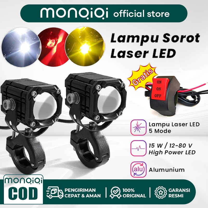 Jual Monqiqi Paket Lampu Tembak Laser 5 Mode Lampu Tembak Laser Led Mini 2 Warna/SUPER TERANG 2 ...